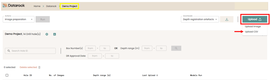 Uploading CSV Data